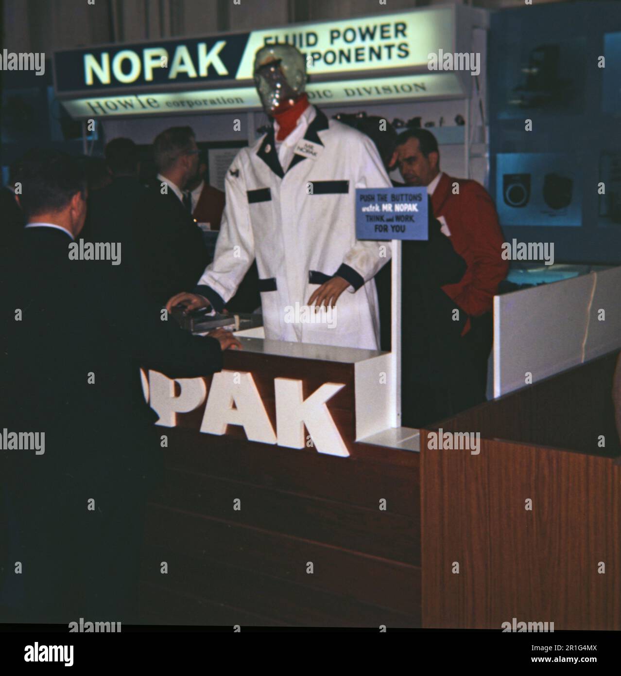 A Nopak Fluid Power Components booth at a trade show ca. 1966 Stock ...