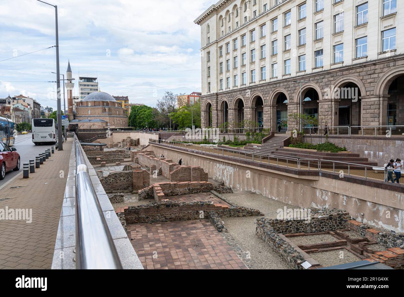 Sofia, Bulgaria. May 2023. exterior view of the ancient ruins in the ...