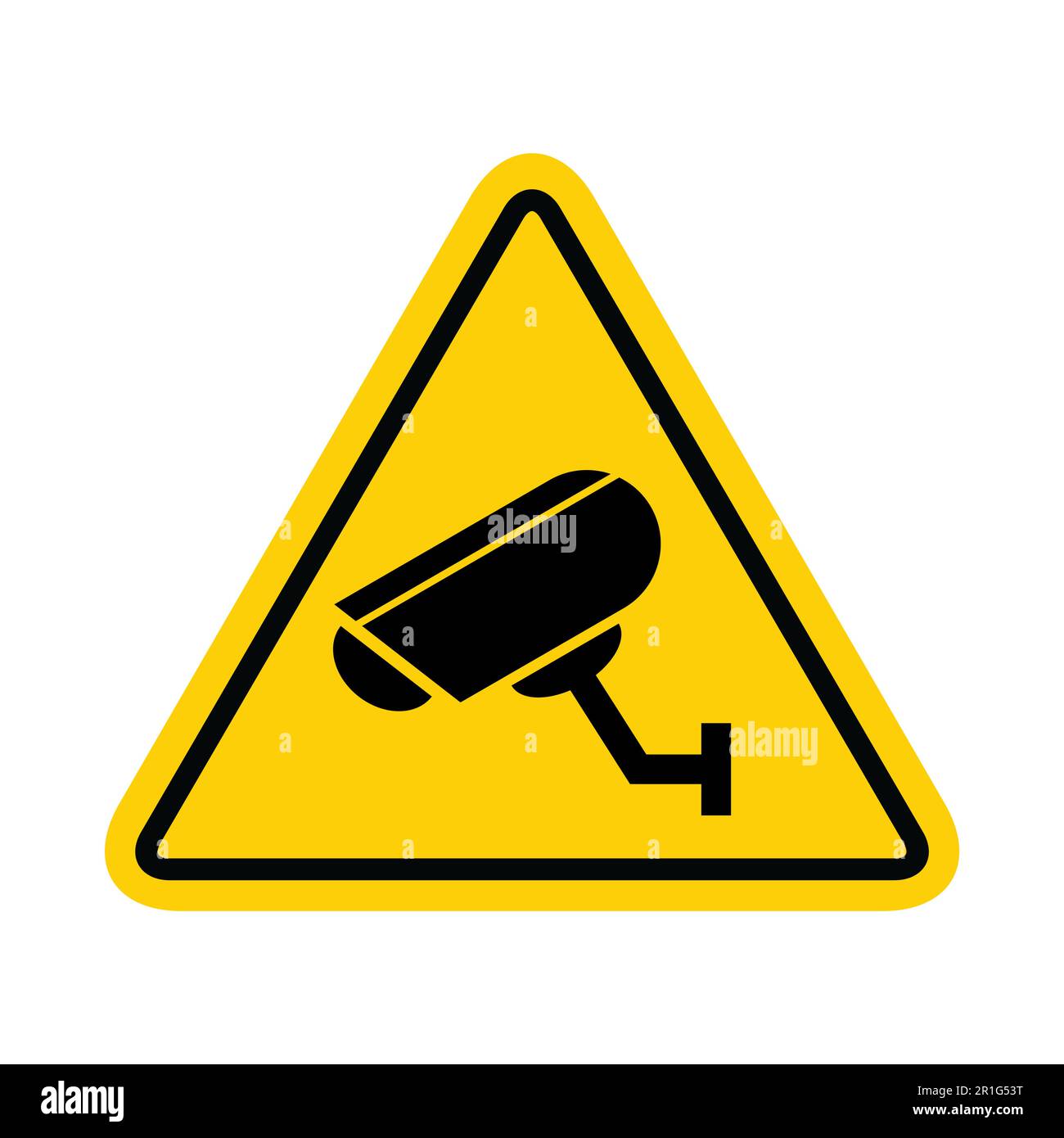Closed circuit television camera icon, CCTV video protection alert ...