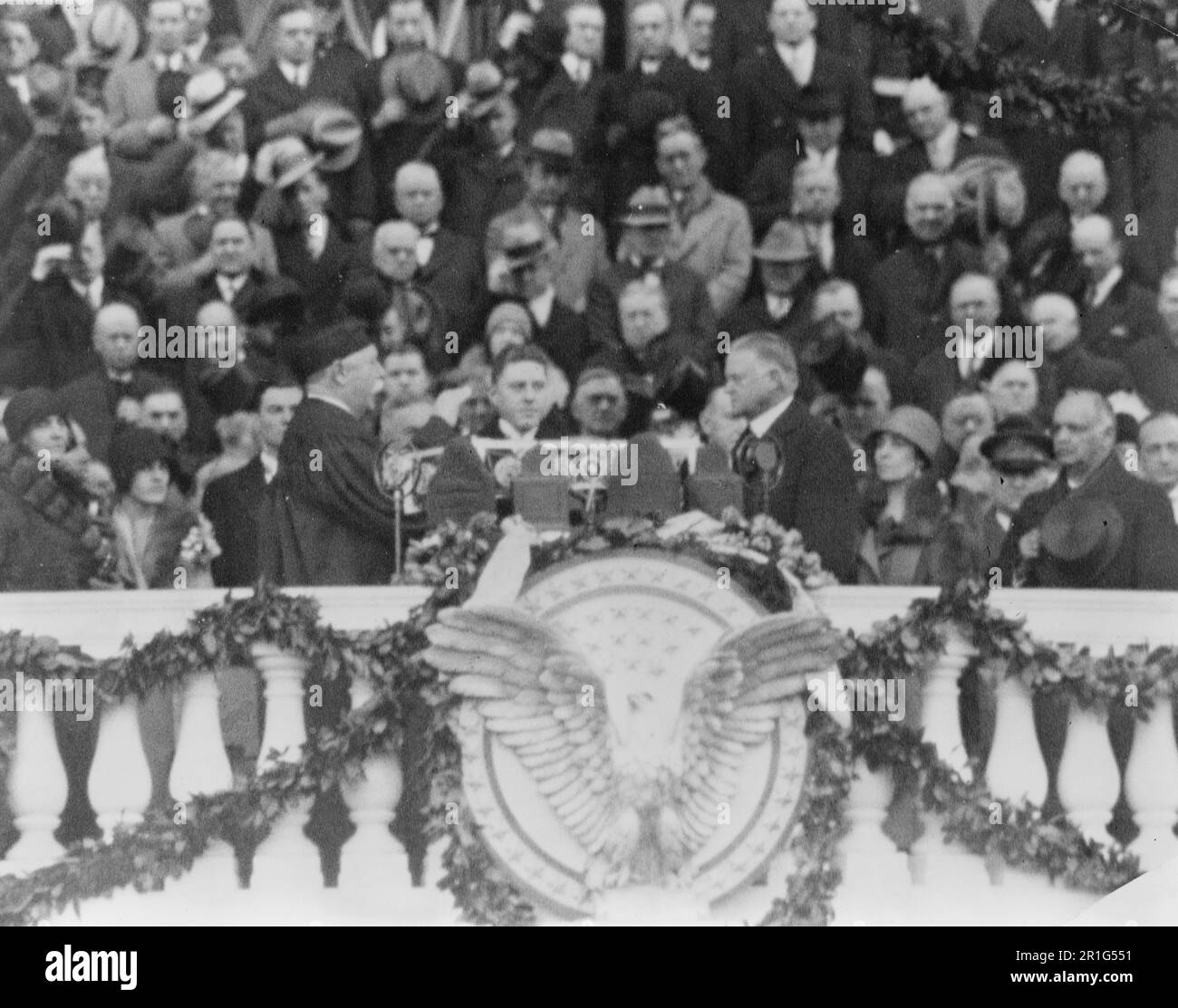 Chief Justice William H. Taft administering the oath of office to ...