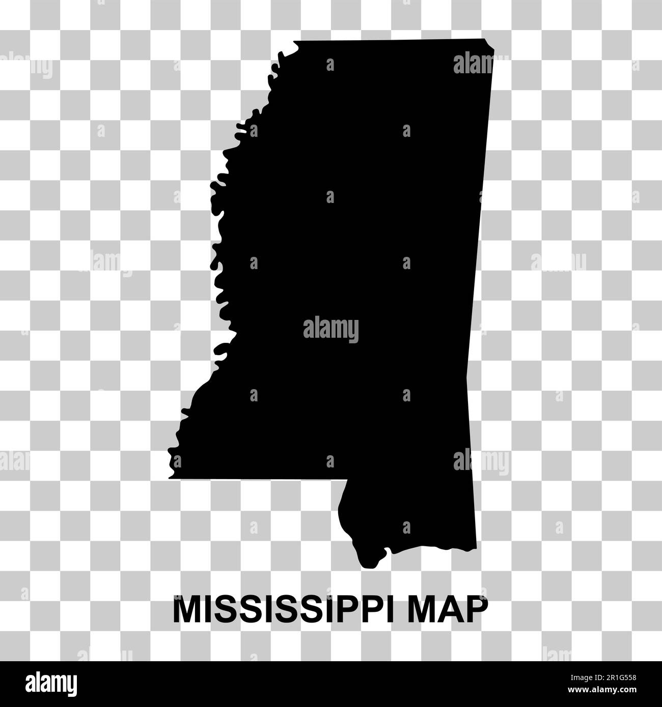 Mississippi map shape, united states of america. Flat concept icon ...