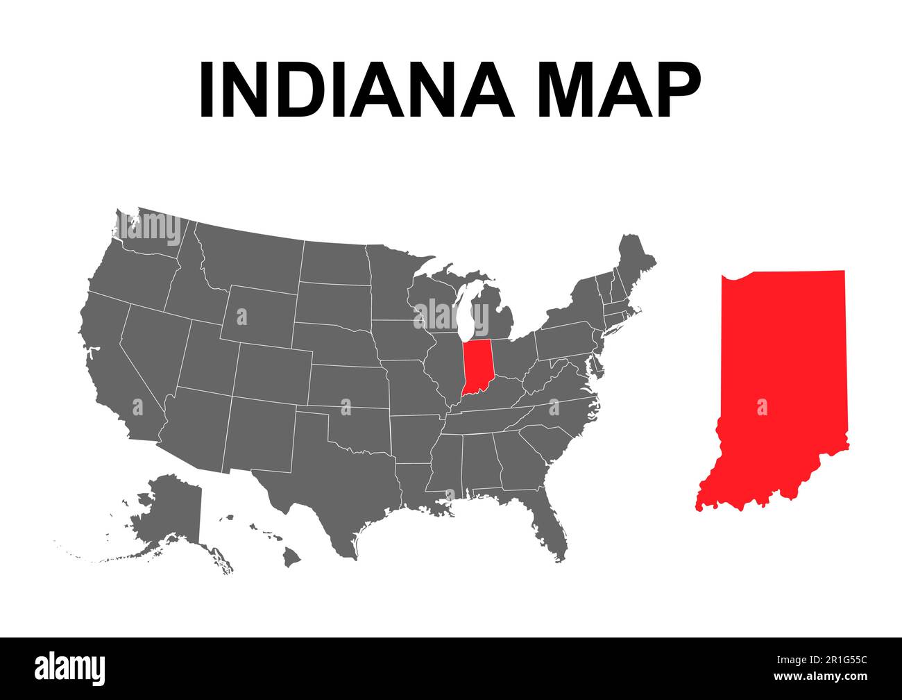 Indiana county map vector vectors Cut Out Stock Images & Pictures - Alamy