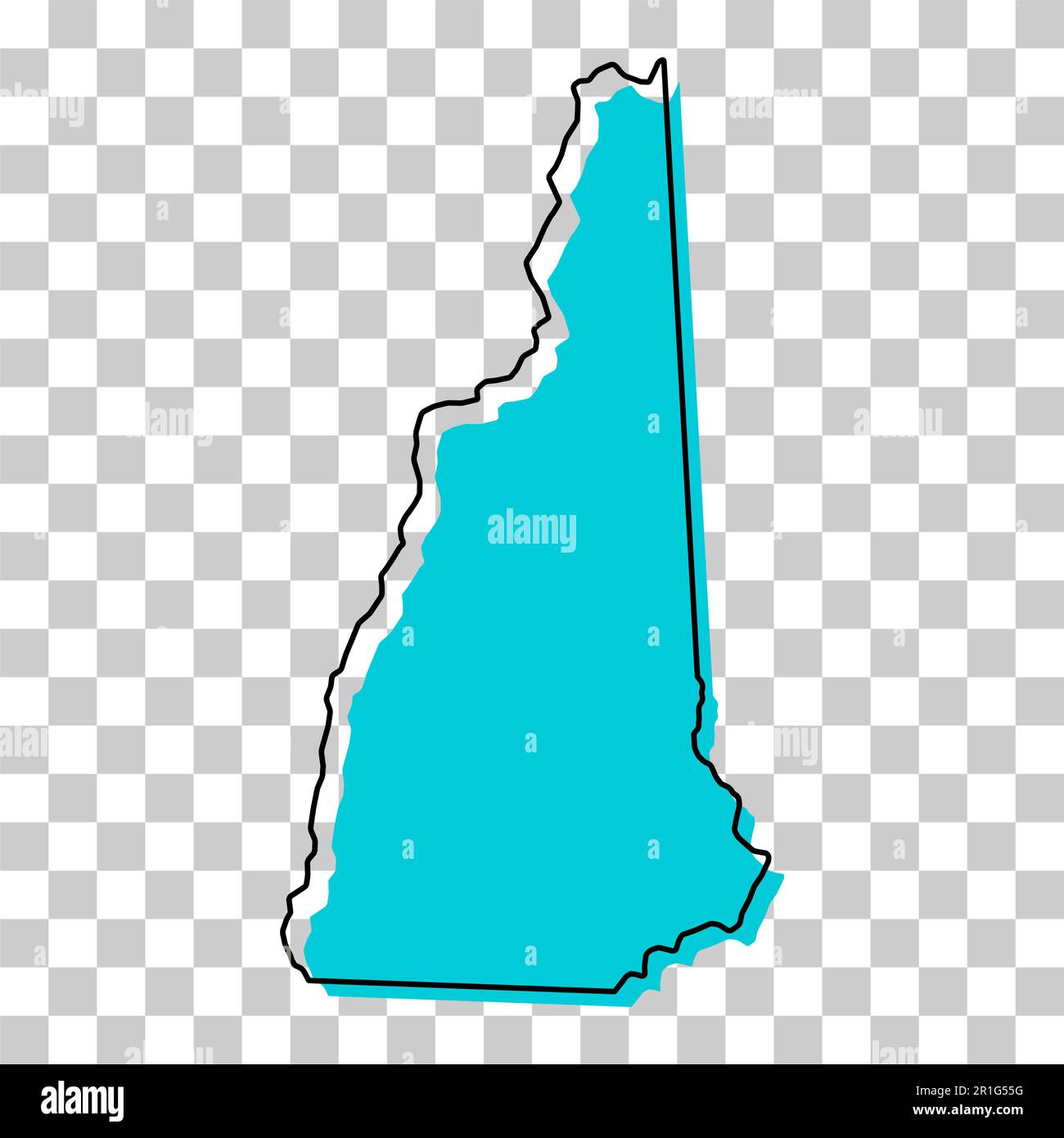 New Hampshire map, united states of america. Flat concept icon symbol ...