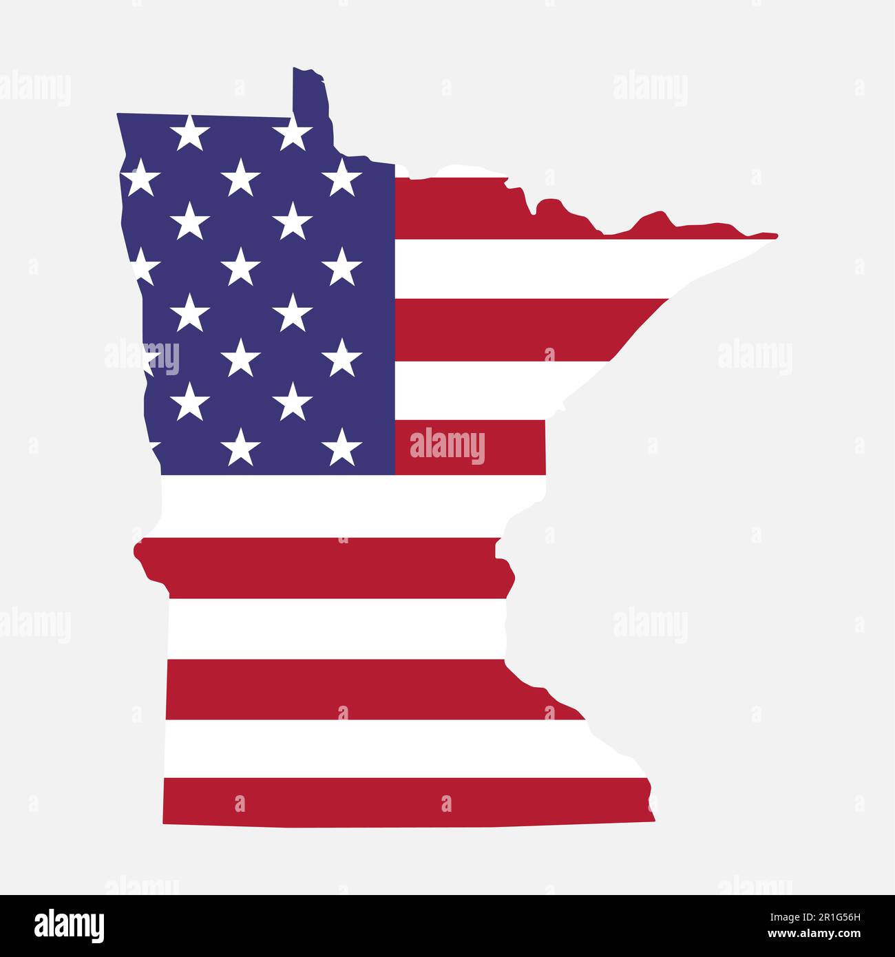 Minnesota map shape, united states of america. Flat concept icon symbol ...