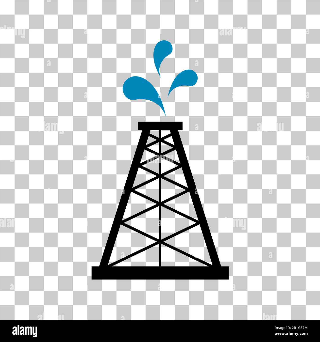 Oil rig flat graphic icon, fuel platform industry tower gas sign ...
