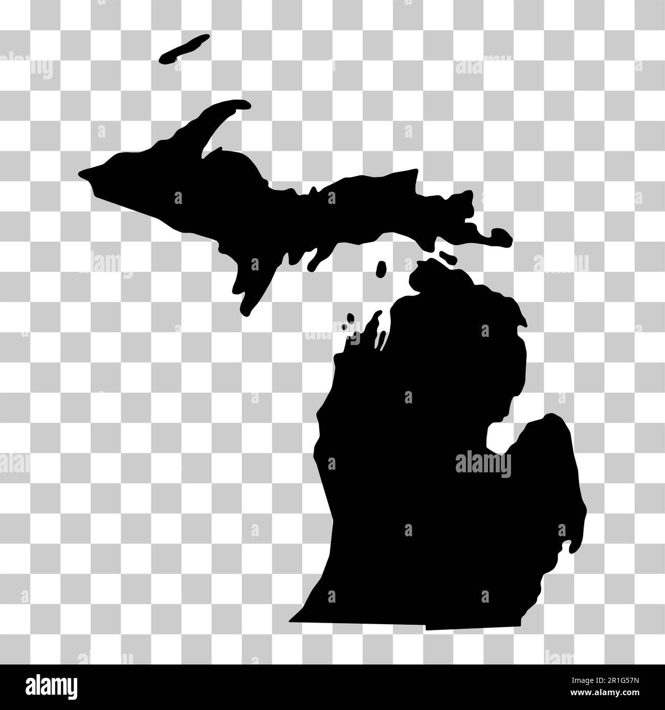 Michigan map shape, united states of america. Flat concept icon symbol ...