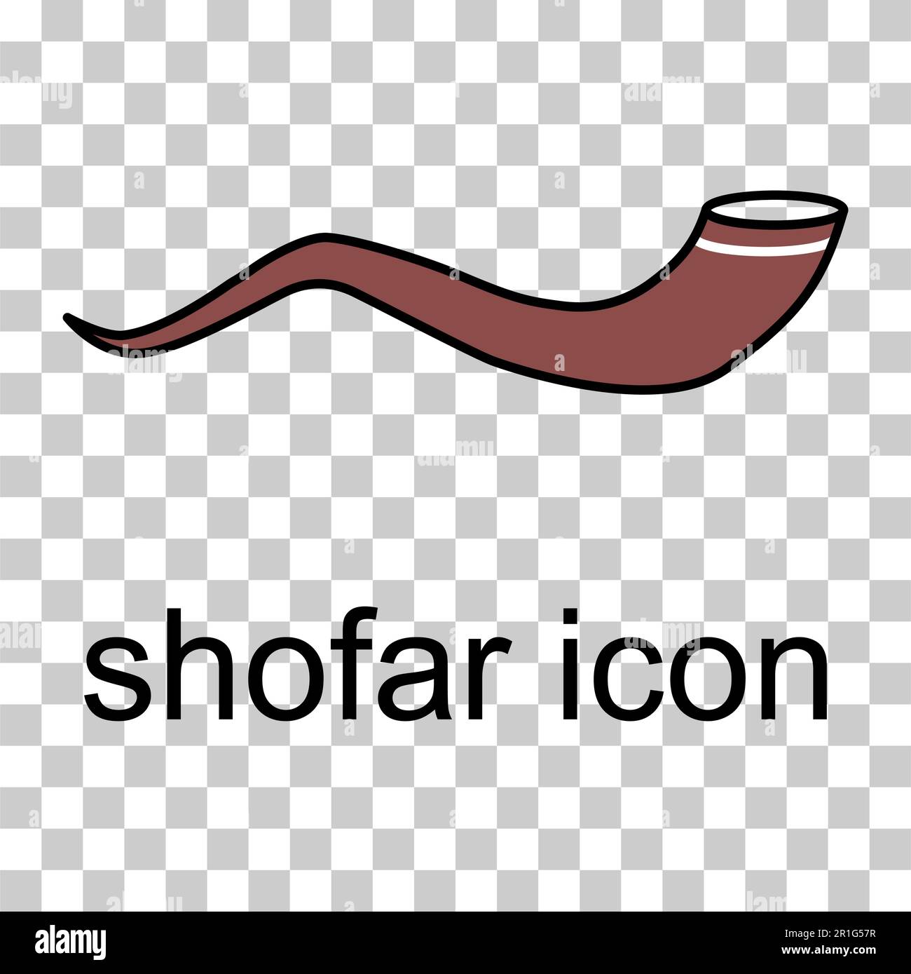 Shofar horn icon, graphic religion design symbol, ritual web sign ...