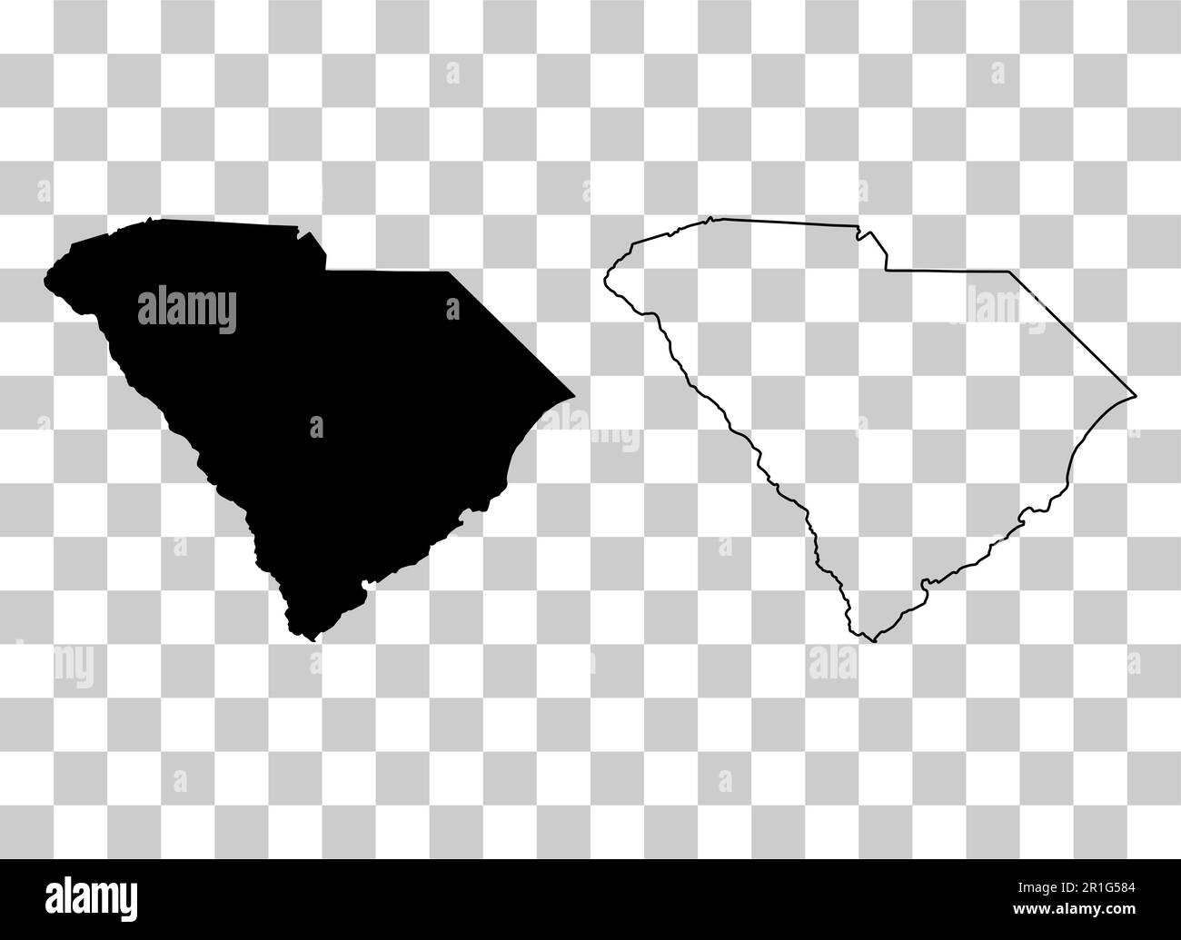 Set of South carolina map, united states of america. Flat concept ...