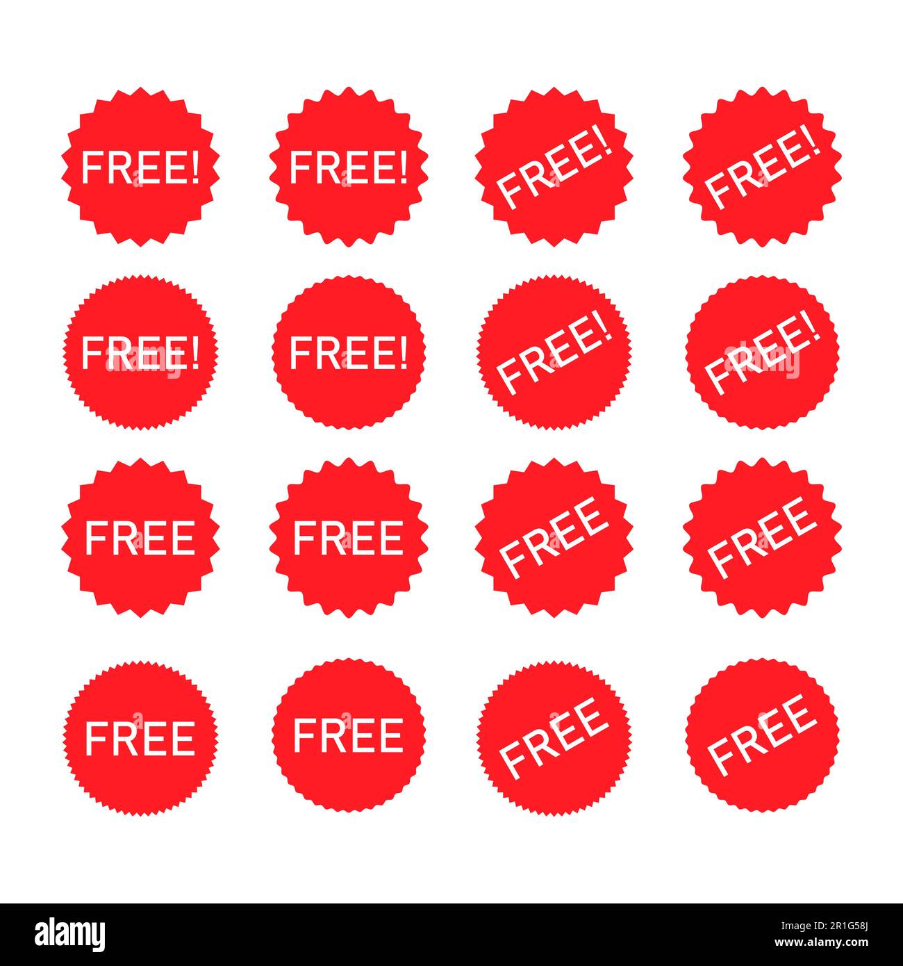Set of Free web button sign, promotion design label icon, gratis ...
