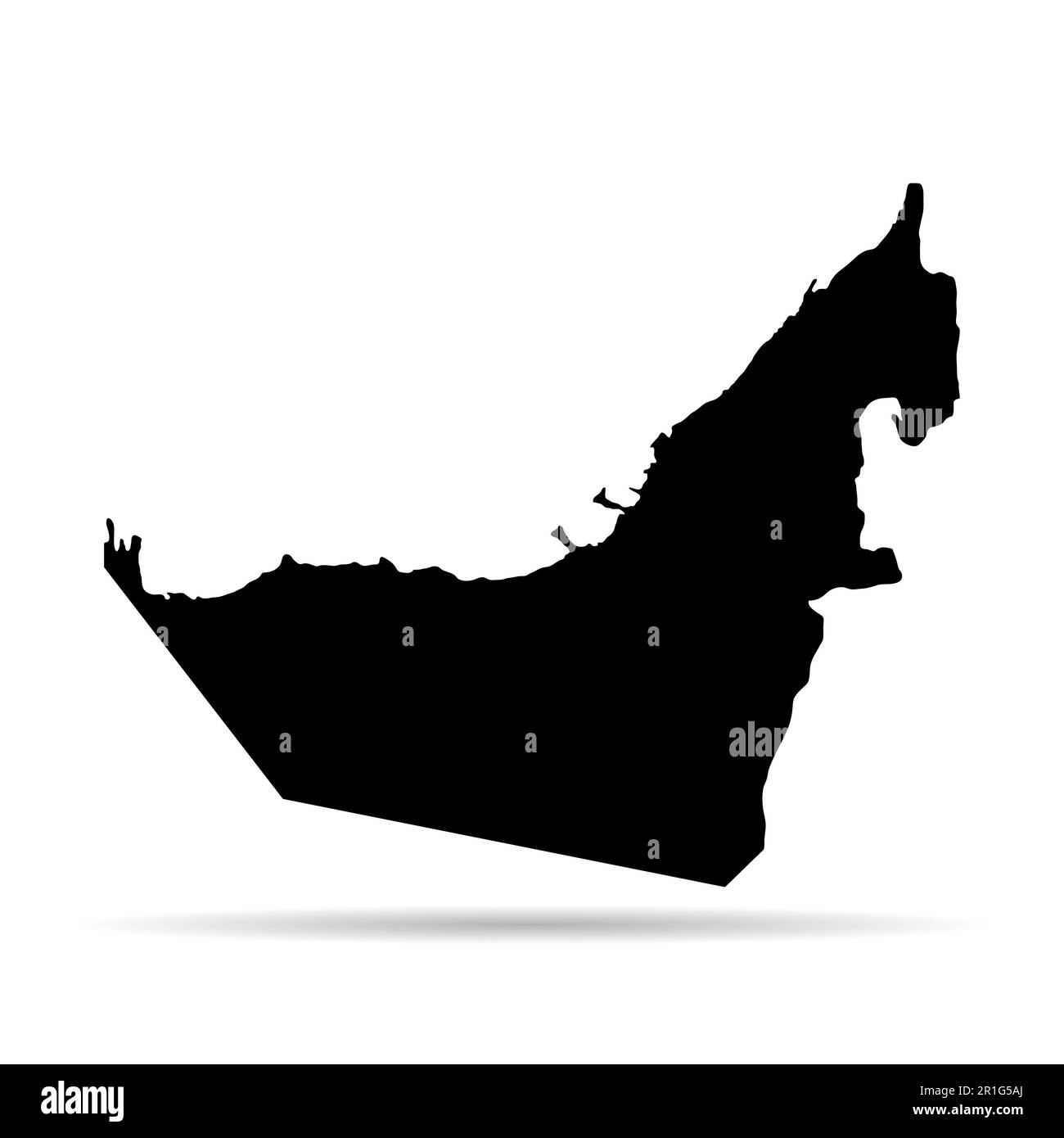 United arab emirates map icon, geography blank concept, isolated ...