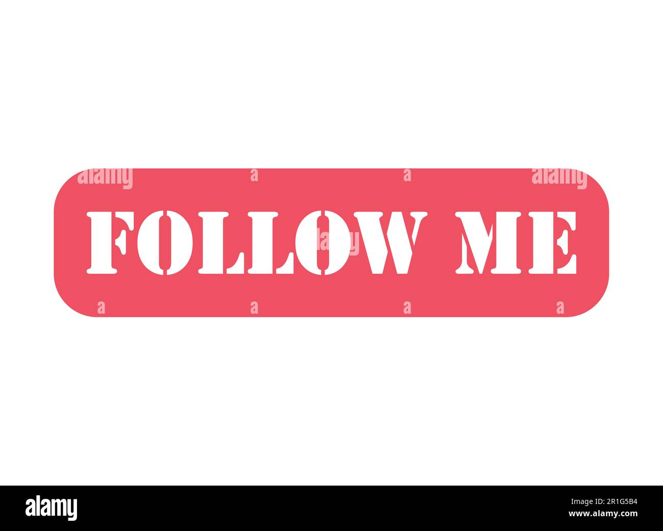 Follow me graphic concept symbol, speech button web label, vector ...