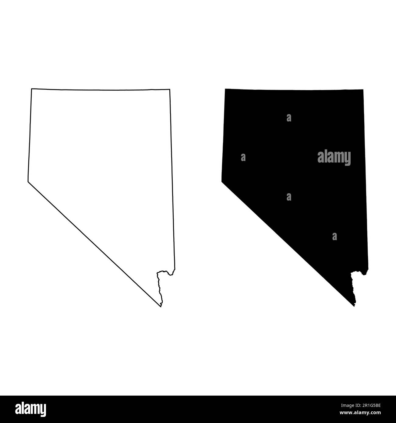 Nevada state outline set map Black and White Stock Photos & Images - Alamy