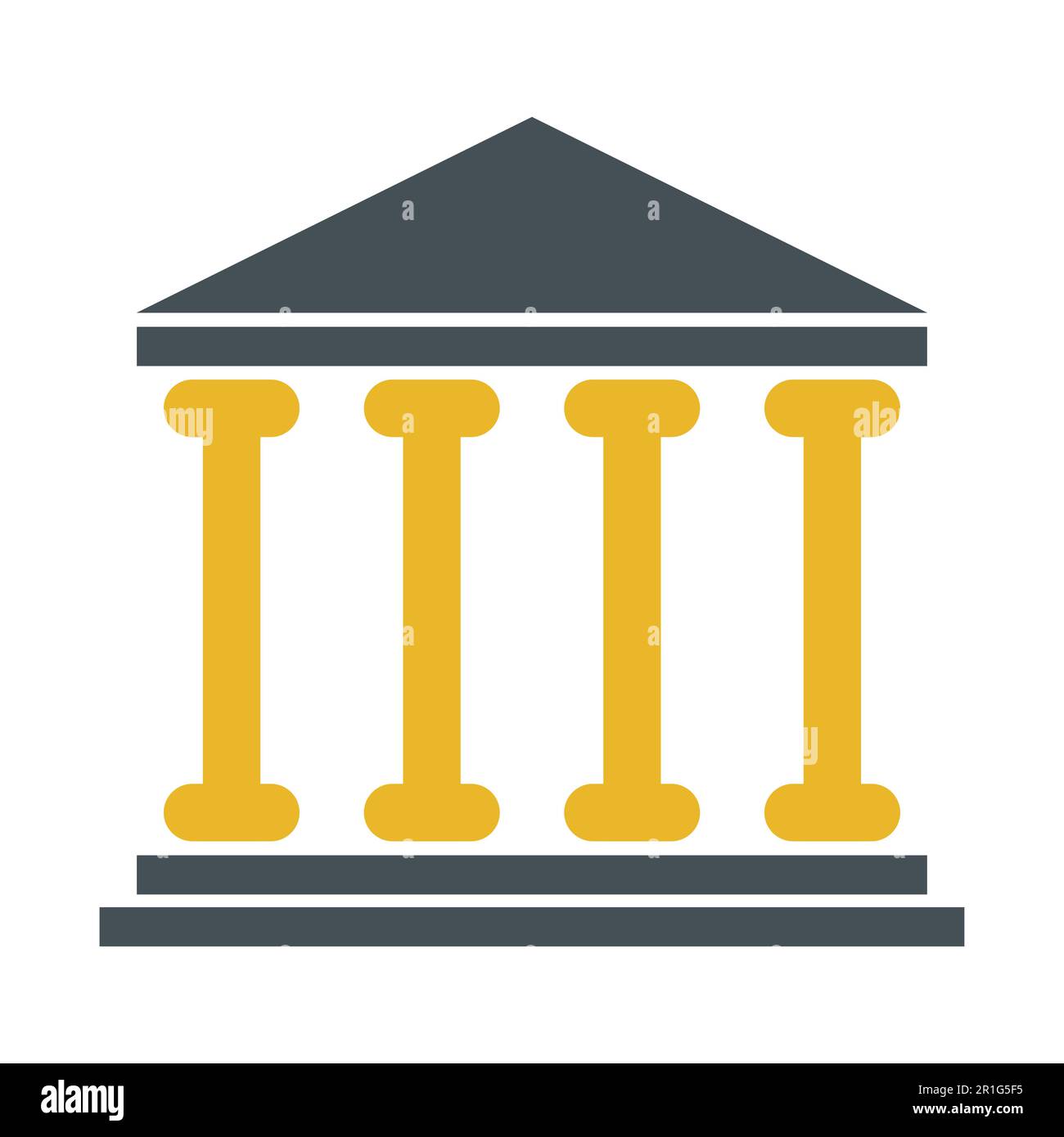 Building university architecture icon, museum roman symbol, flat design ...