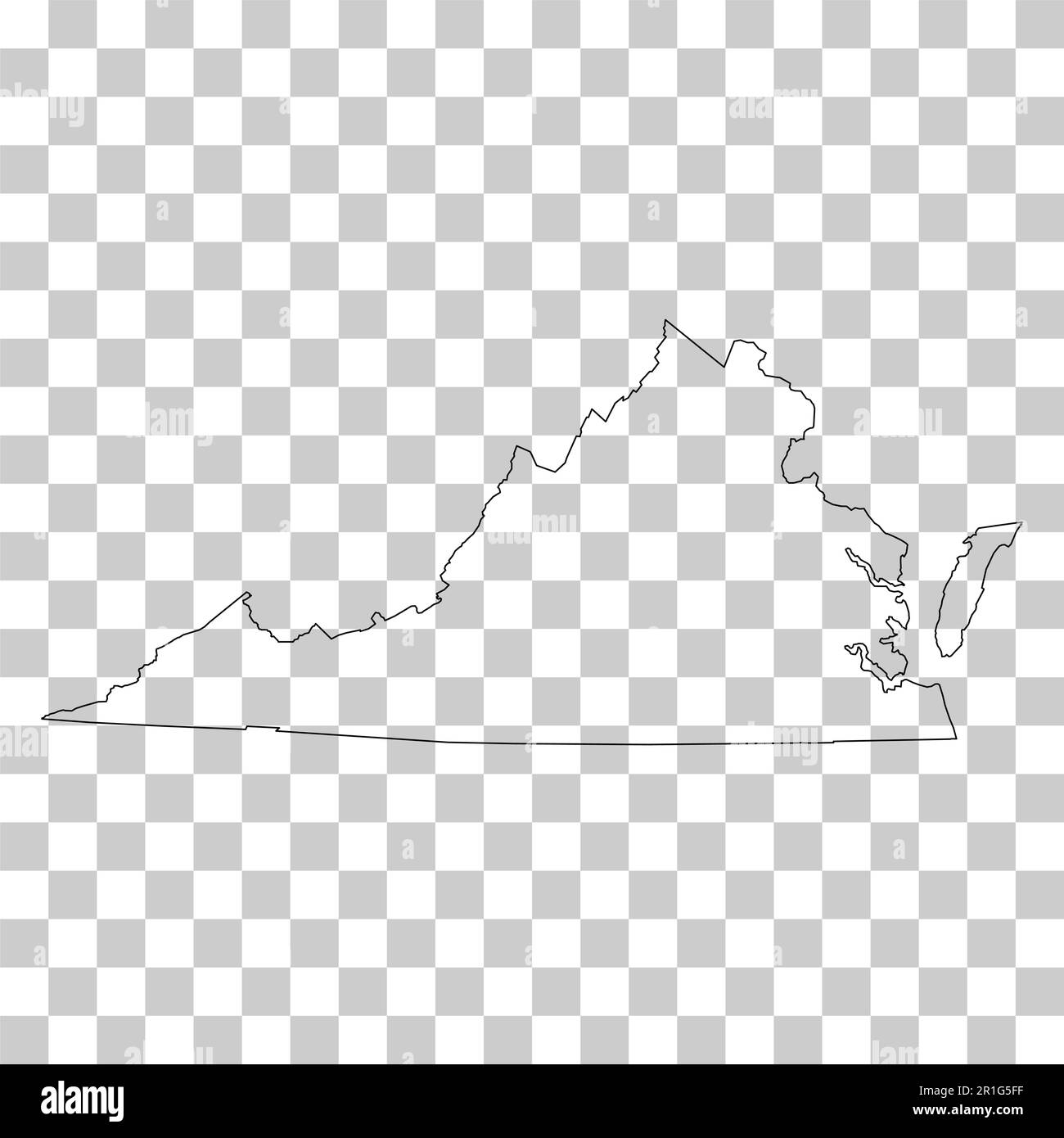 Virginia map shape, united states of america. Flat concept icon symbol ...