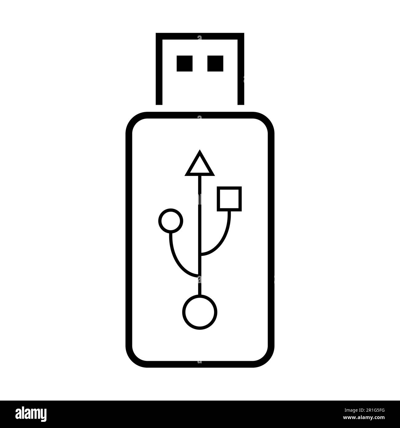 USB icon technology, connect device sign, electronic portable symbol ...