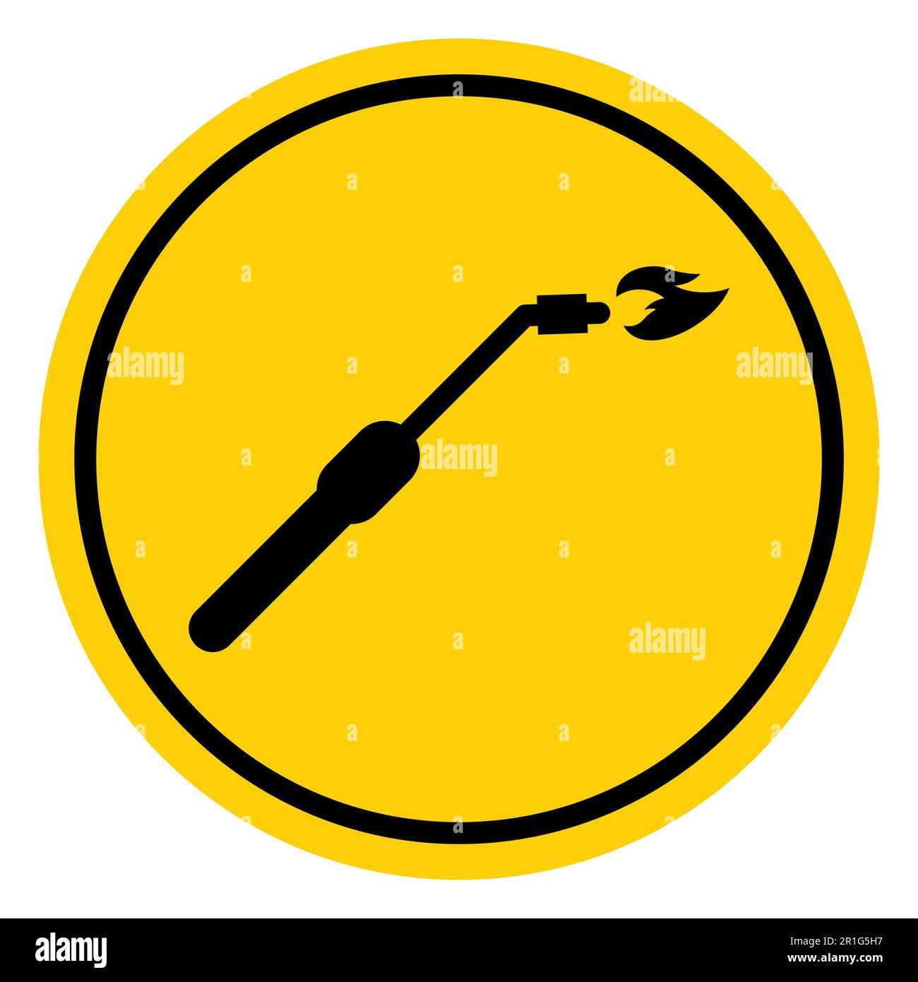 Welding danger technology icon, metal tool equipment symbol, safe weld ...