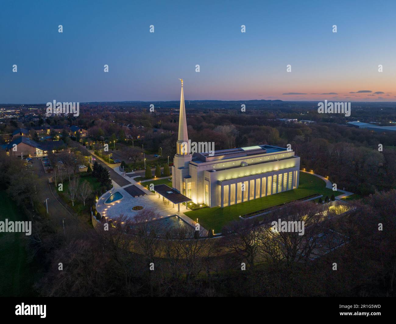 Bolton, lancashire, England. Mormon Church, next to the M61 Motorway ...