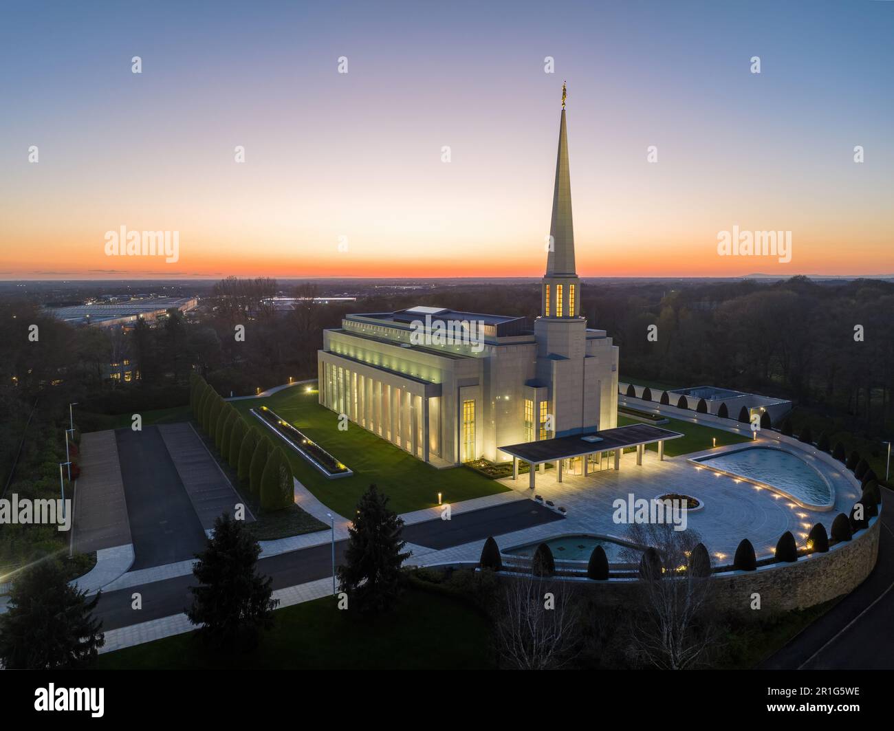 Bolton, lancashire, England. Mormon Church, next to the M61 Motorway ...