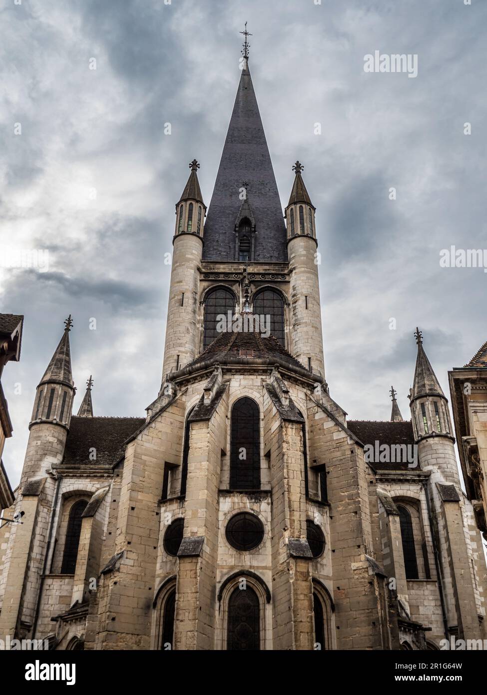 Medieval city of Dijon, capital of Burgundy. Cozy, cute center of the ...
