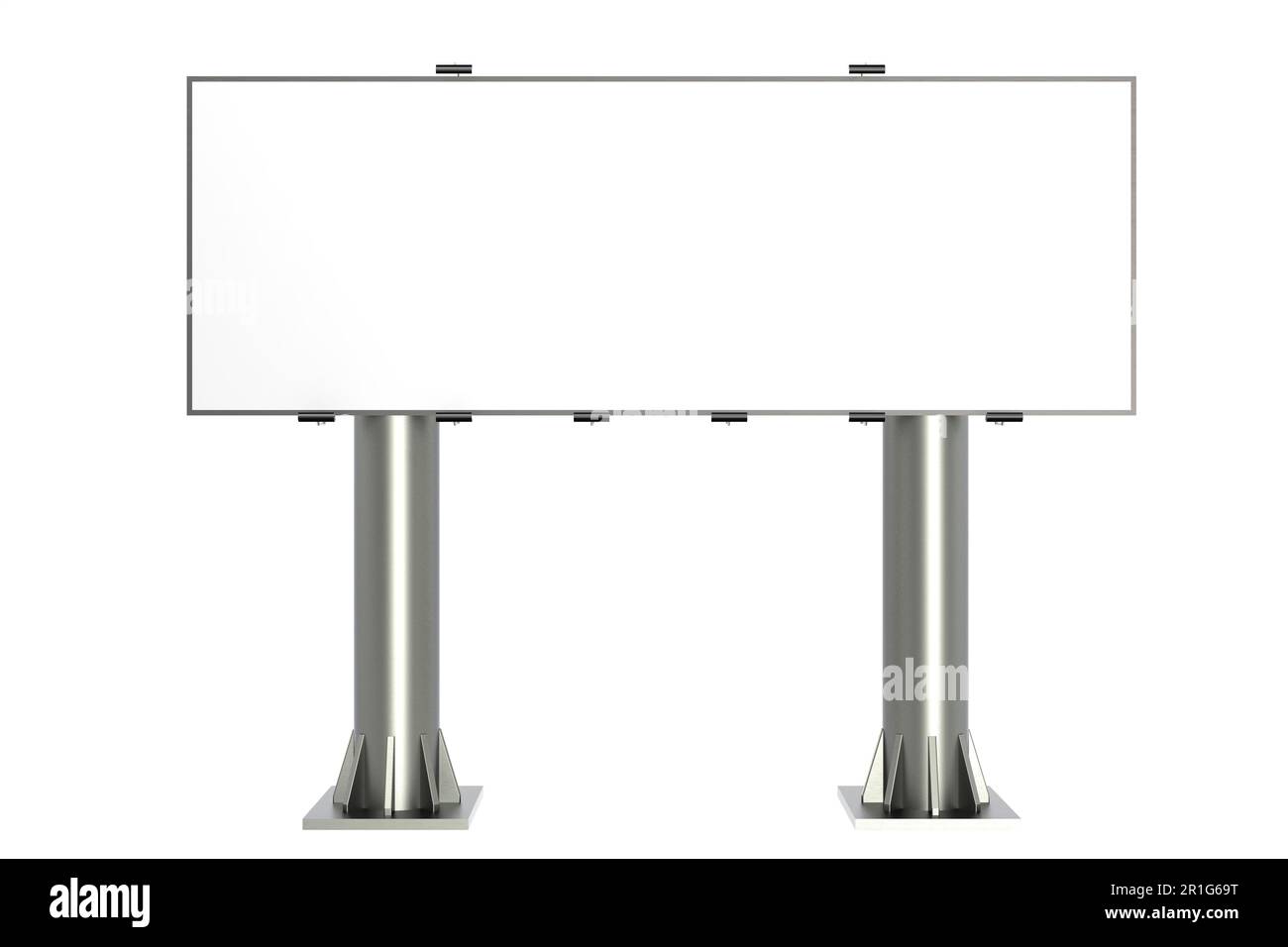 Blank billboard with metal rack isolated, 3d rendering Stock Photo - Alamy