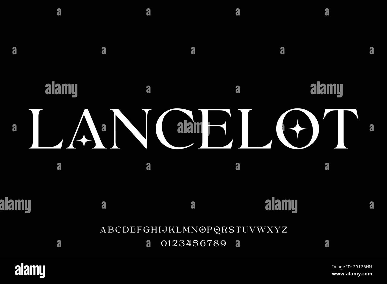 Luxury sharp serif display font vector Stock Vector Image & Art - Alamy