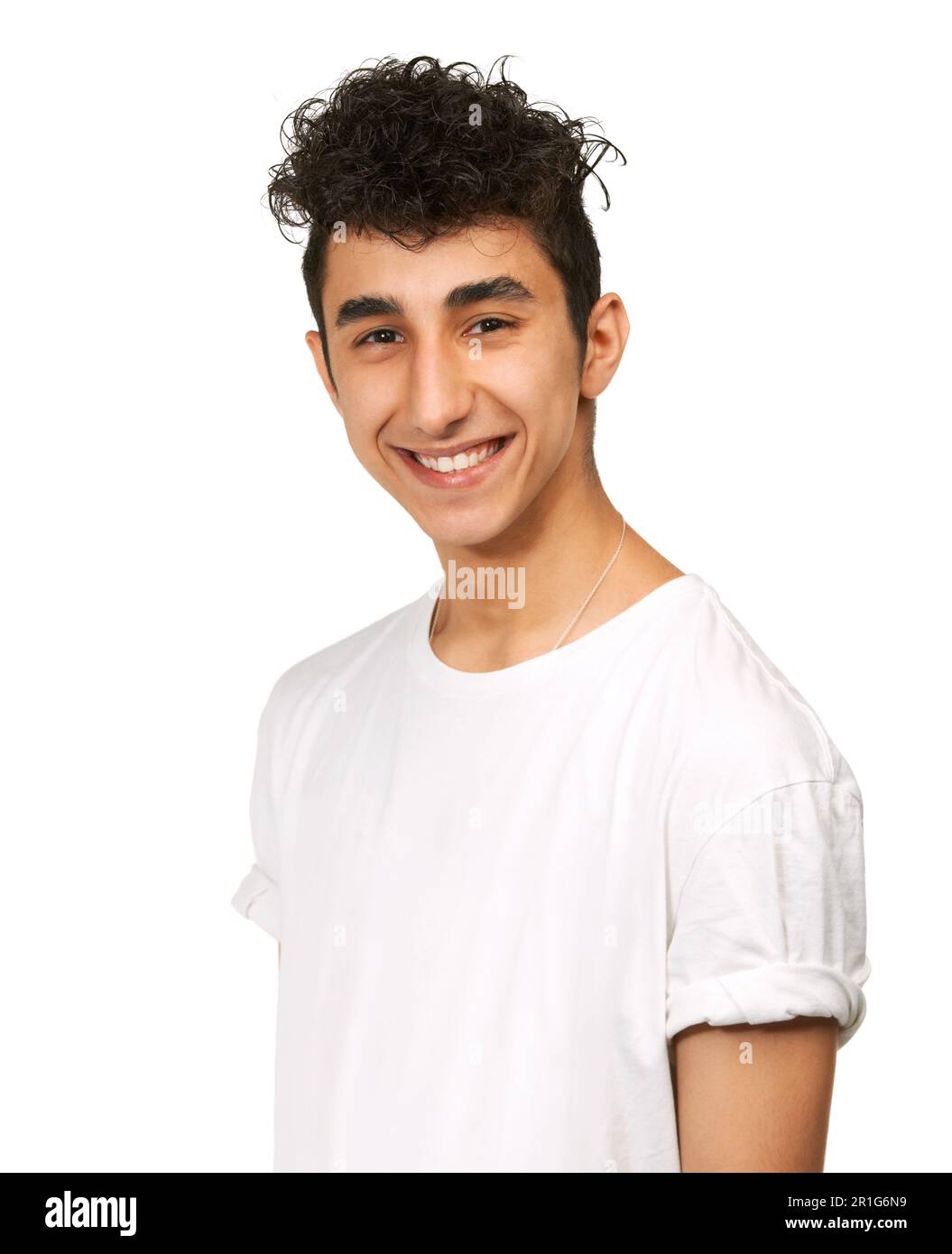 Fashion, smile and portrait of young man in studio with confidence ...