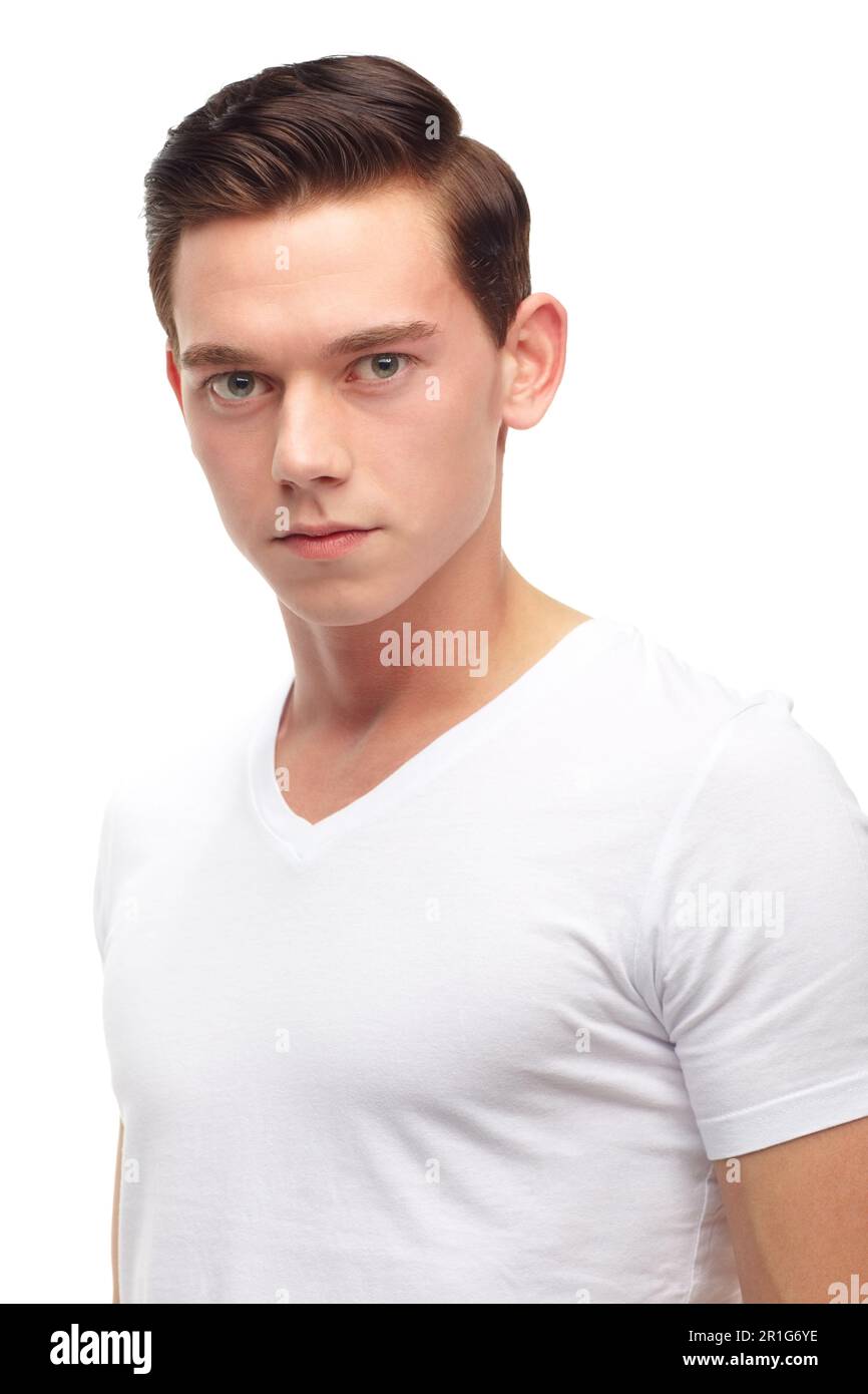 Fashion, young and portrait of man in studio with confidence ...