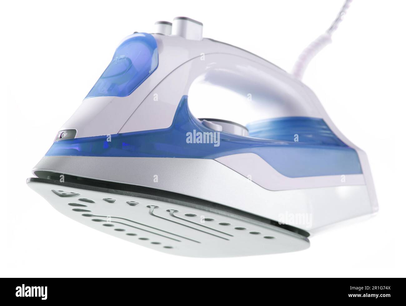 Modern electric iron isolated on white background Stock Photo - Alamy