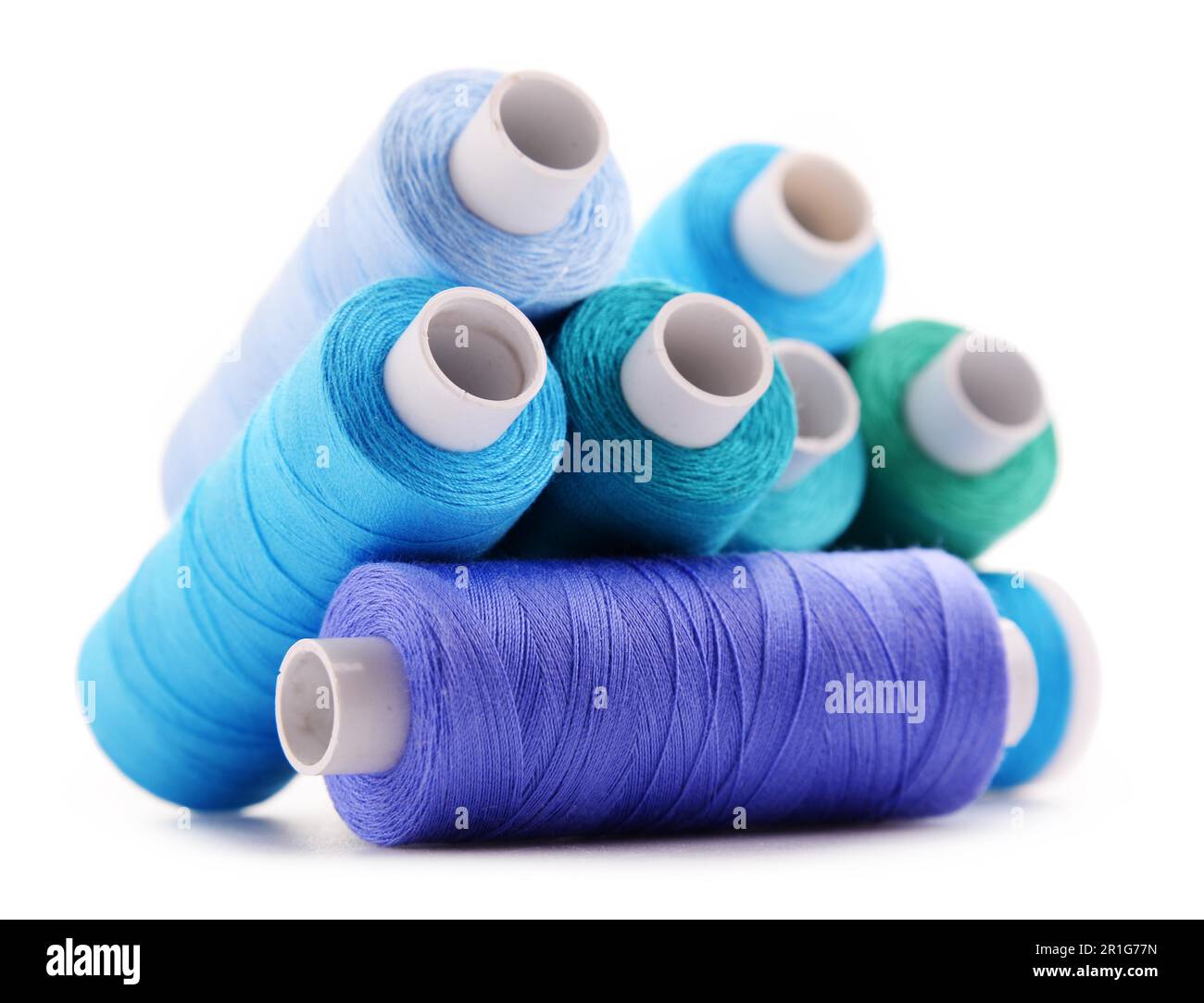 Composition with tailor threads isolated on white background Stock ...