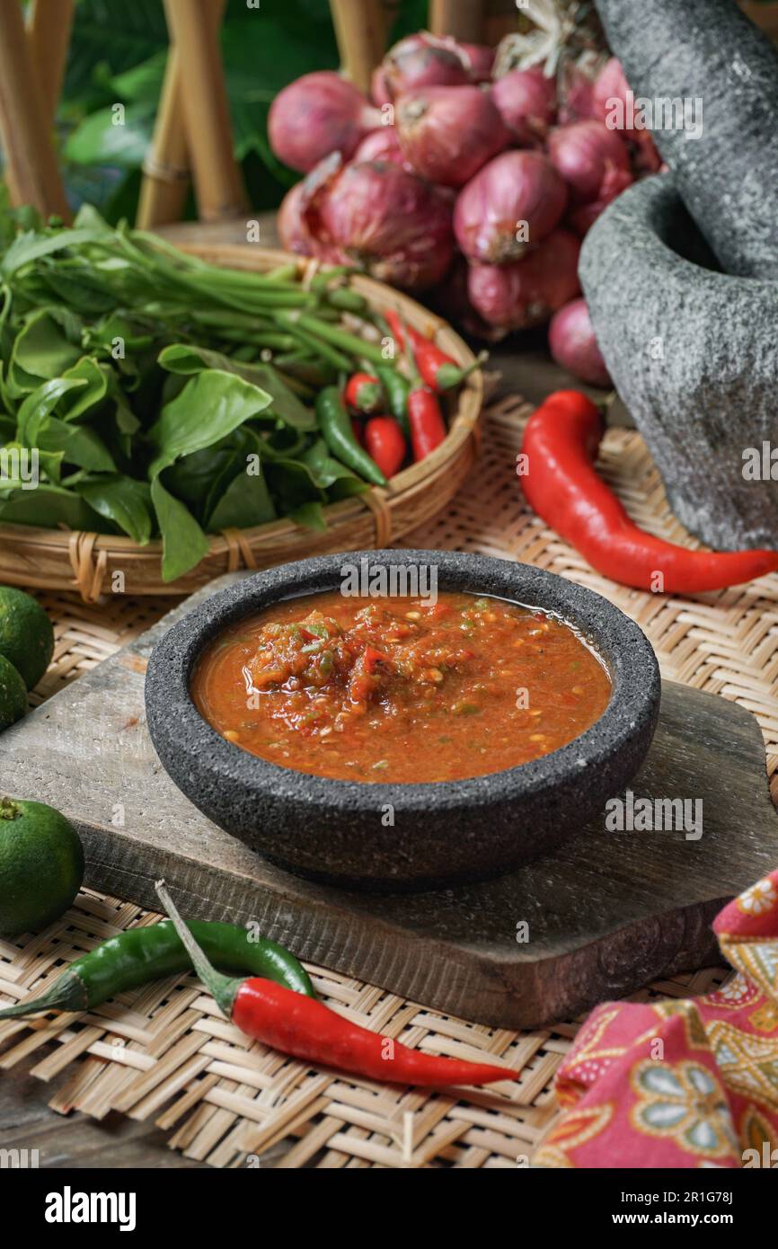 A famous condiment in Malaysia is 'Sambal Belacan' and in Indonesia is ...
