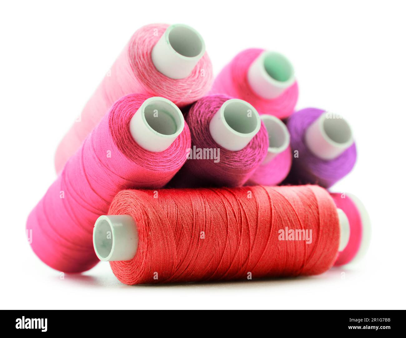 Composition with tailor threads isolated on white background Stock ...