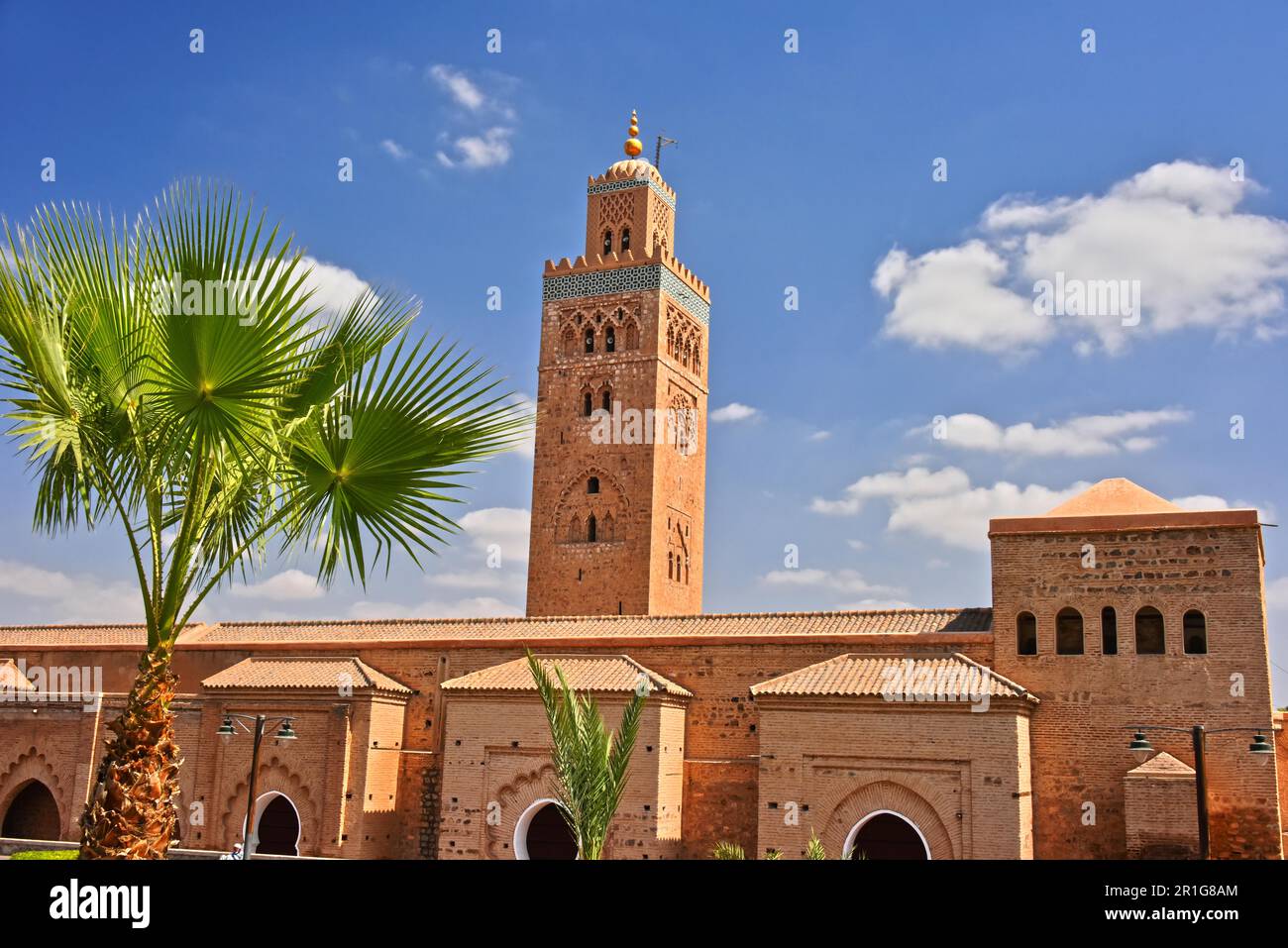 Koutoubia Mosque in the southwest medina quarter of Marrakesh, Morocco ...