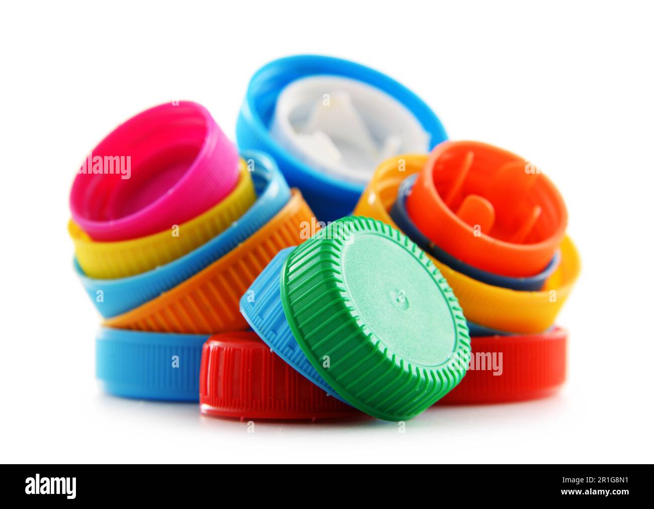 Composition with colorful plastic bottle caps Stock Photo - Alamy