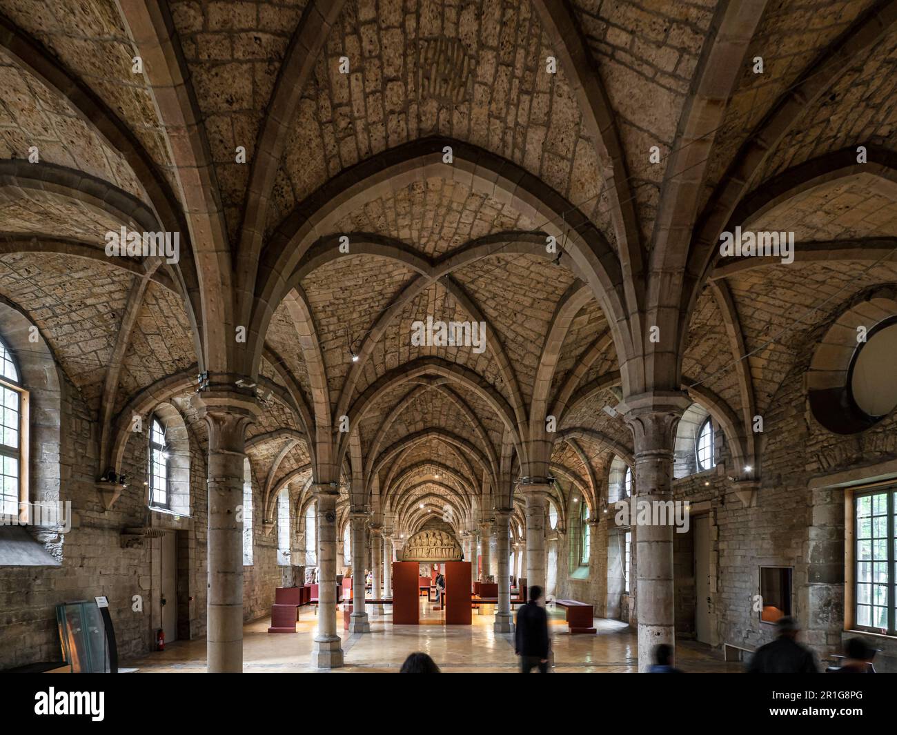 Archaeological Museum in a medieval abbey in the center of Dijon, the ...