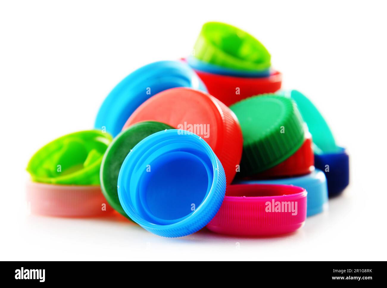 Composition with colorful plastic bottle caps Stock Photo - Alamy