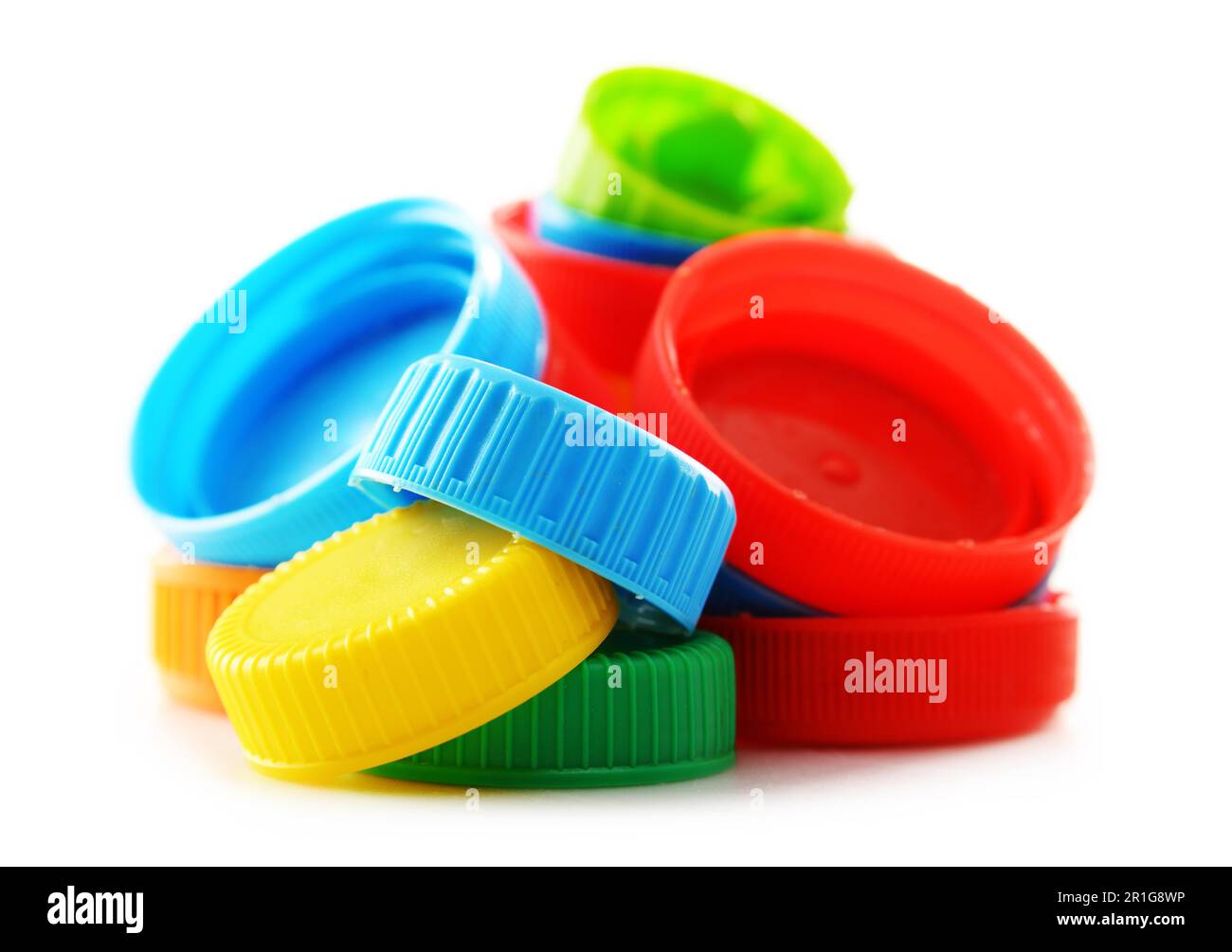 Composition with colorful plastic bottle caps Stock Photo - Alamy