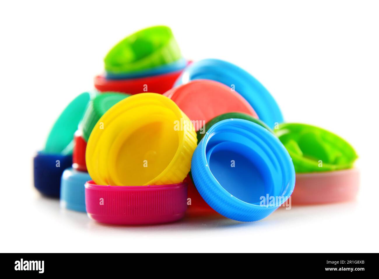 Composition with colorful plastic bottle caps Stock Photo - Alamy