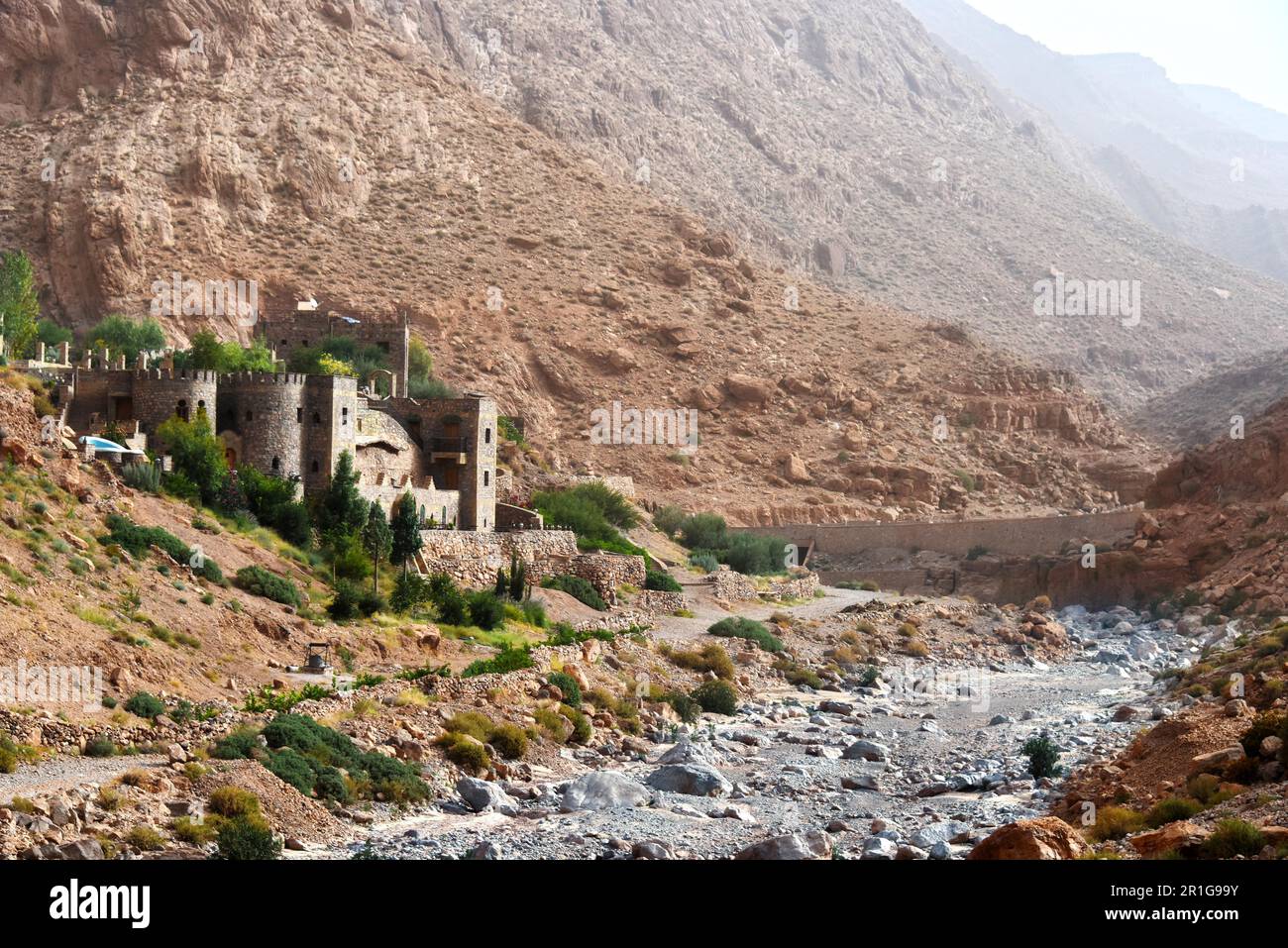 Landscape view of High Atlas Mountains near Todgha Gorge or Gorges du ...