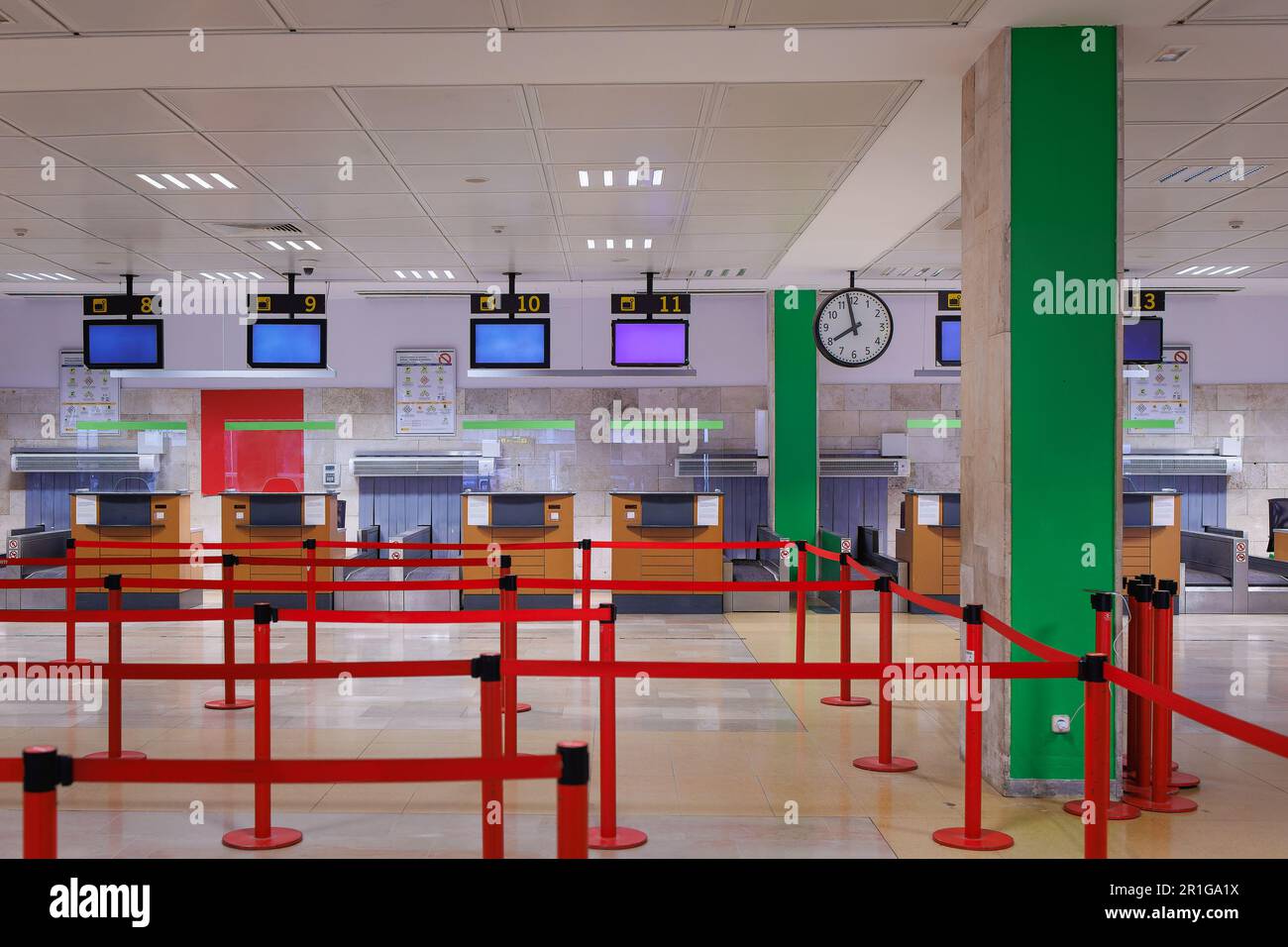 Aeroport Areas divided into Several numbered Lanes and used for Check ...