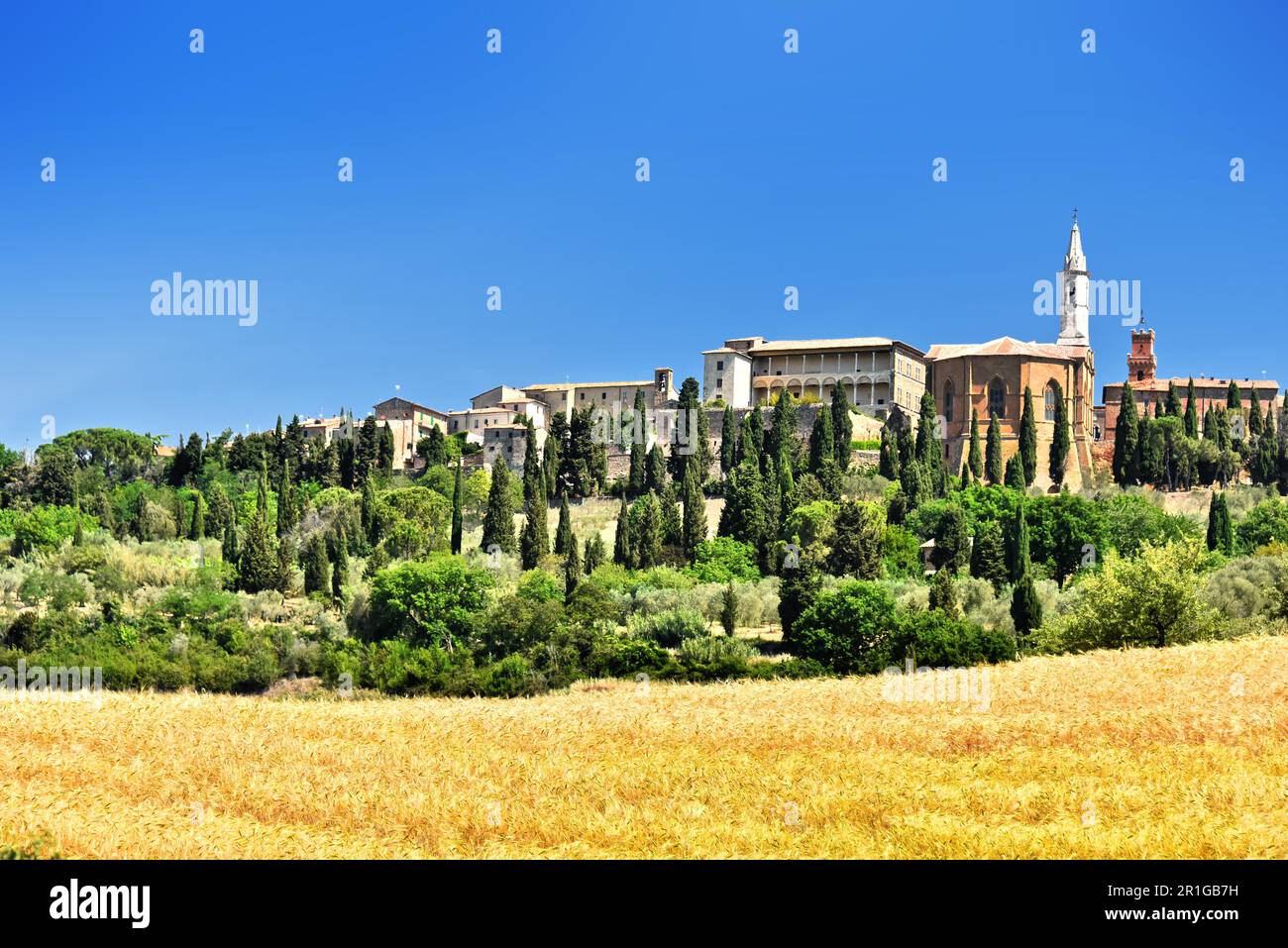 City of Pienza in Tuscany, Italy. UNESCO World Heritage Site Stock ...