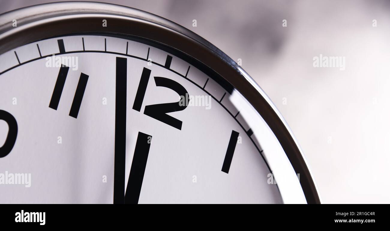 Wall clock showing time midnight hi-res stock photography and images ...