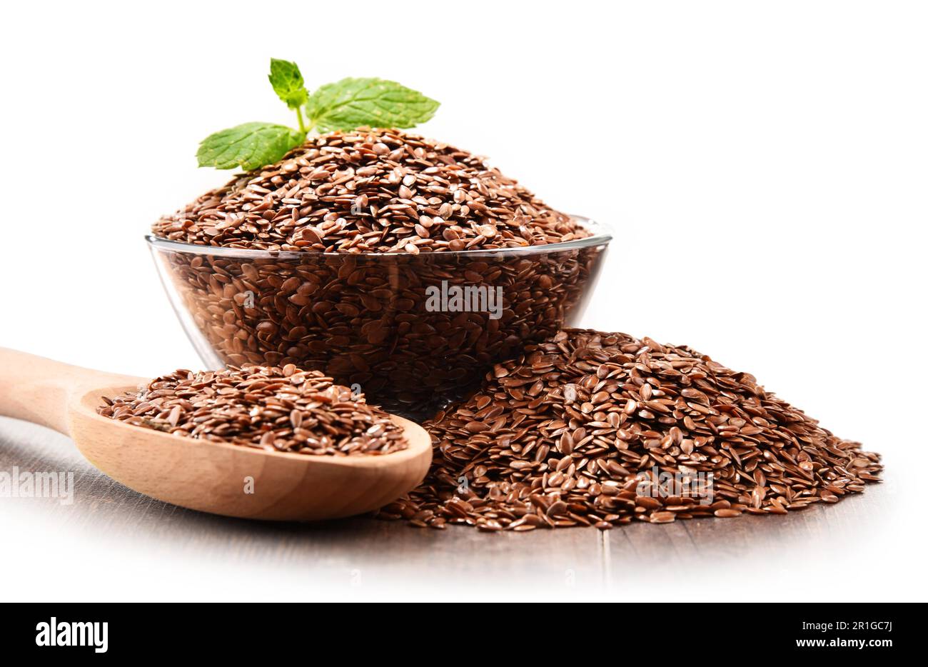 Bowl of flax seeds isolated on white background Stock Photo - Alamy