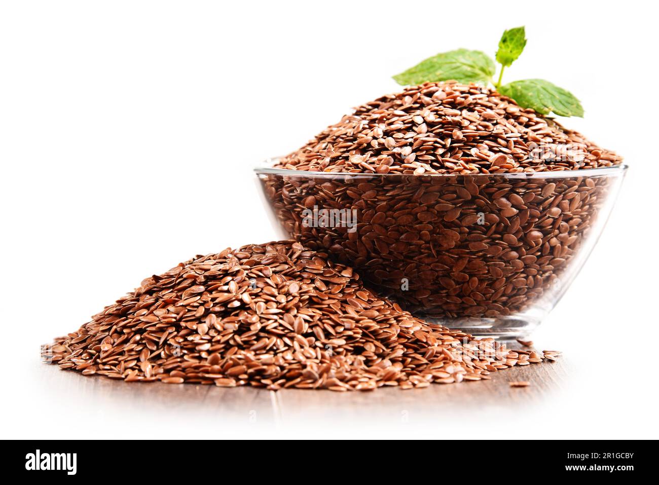 Bowl of flax seeds isolated on white background Stock Photo - Alamy