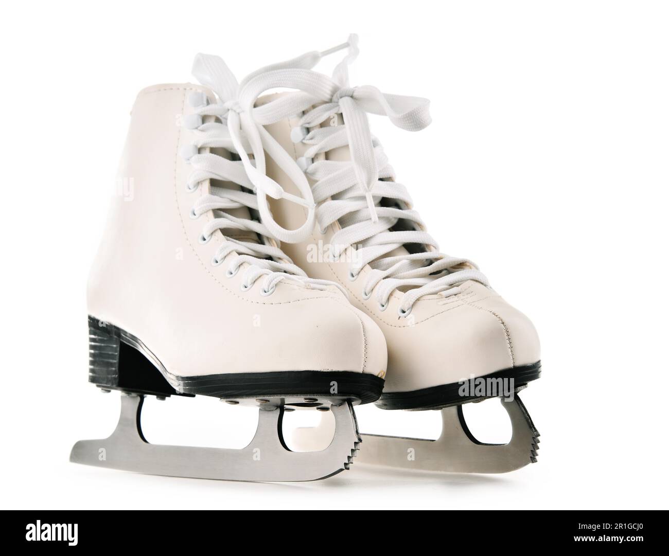 Pair of figure skates isolated on white background Stock Photo - Alamy
