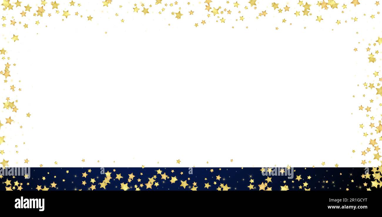Magic stars vector overlay. Gold stars scattered around randomly ...