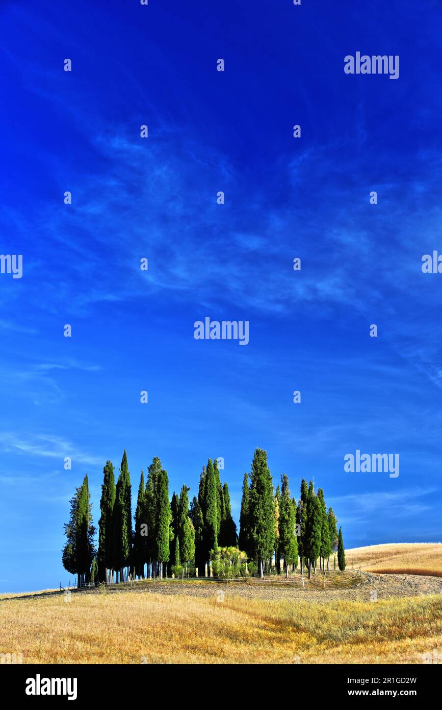 Landscape view of Val d'Orcia, Tuscany, Italy. UNESCO World Heritage ...