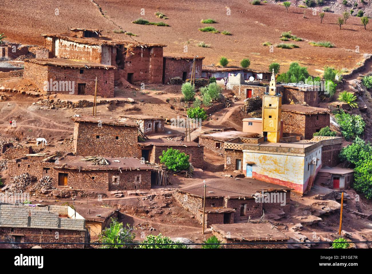 Berber rural architecture of Atlas Mountains region in Morocco Stock ...
