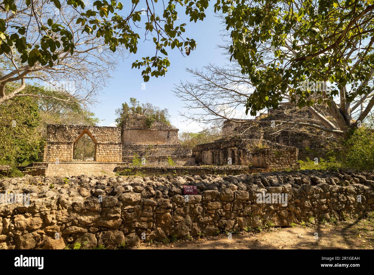 Entrance arch and Walls to Ancient Maya city of Ek Balam, Yucatan ...