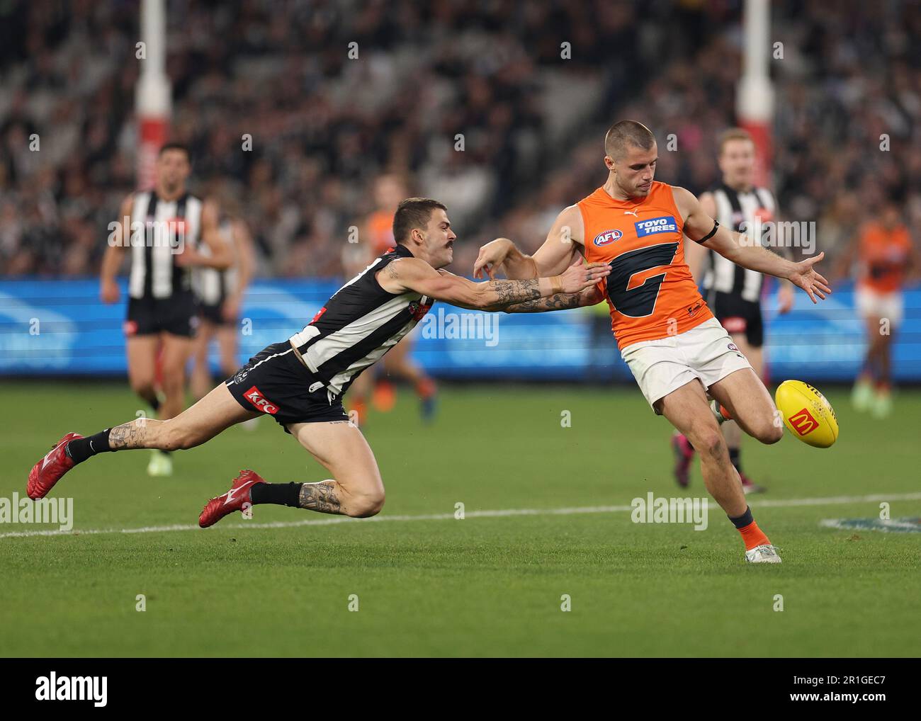 Xavier O’Halloran of the Giants in action during the AFL Round 9 match ...