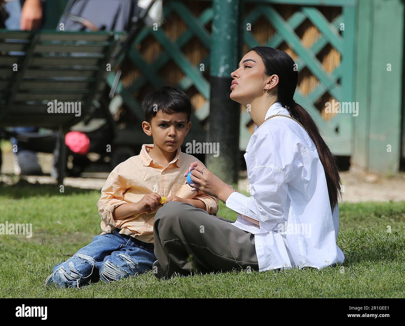 Milan, It. 14th May, 2023. Rosa Perrotta with her husband Pietro ...